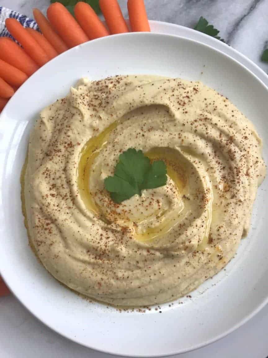 Lemon Garlic Hummus | Erin Lives Whole