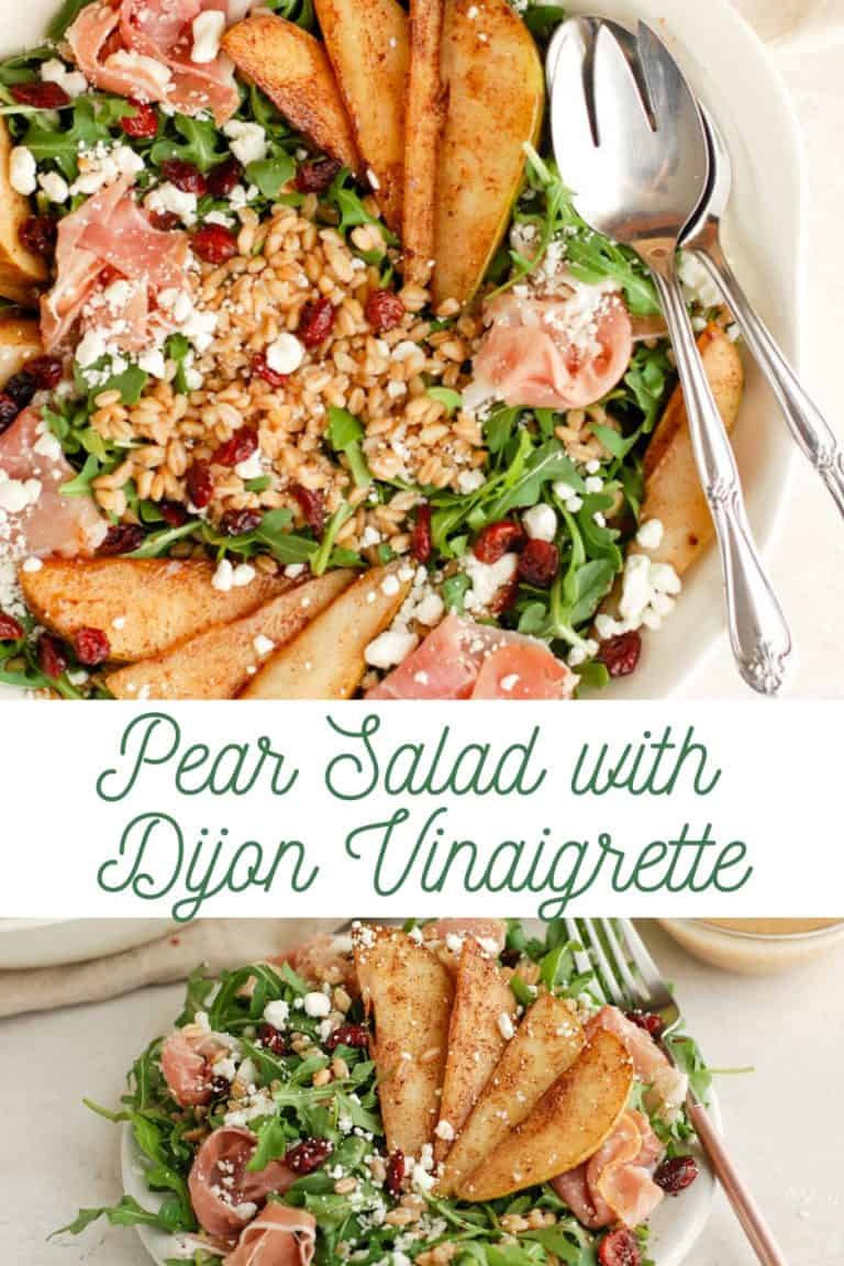 Pear Salad with Dijon Vinaigrette - Erin Lives Whole