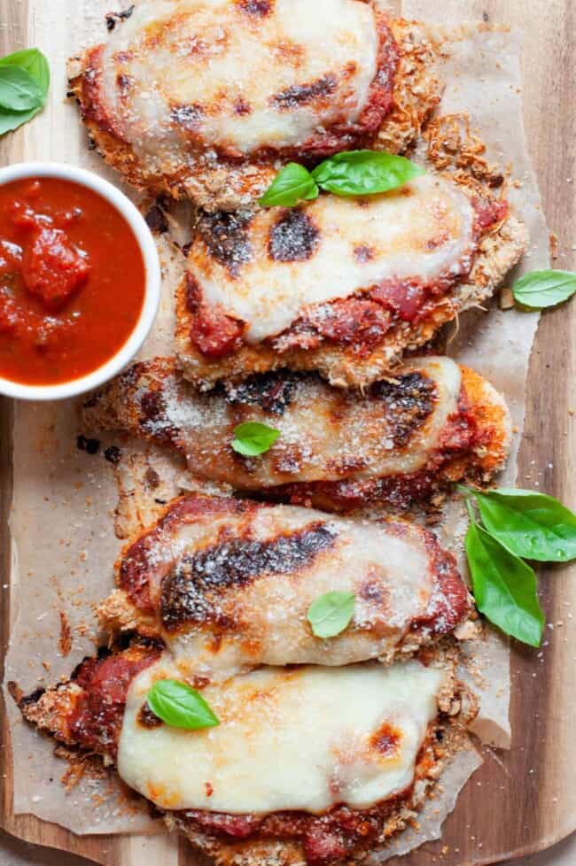 Healthy Baked Chicken Parmesan - Erin Lives Whole