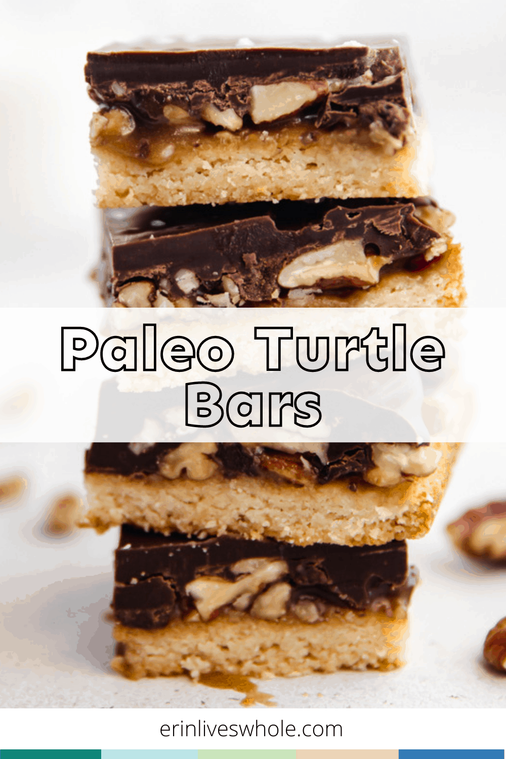 Paleo Turtle Bars with Pecans & Chocolate - Erin Lives Whole