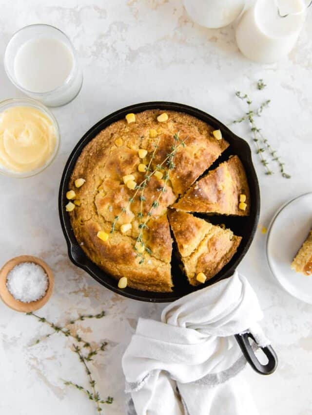 Easy Skillet Cornbread - Erin Lives Whole