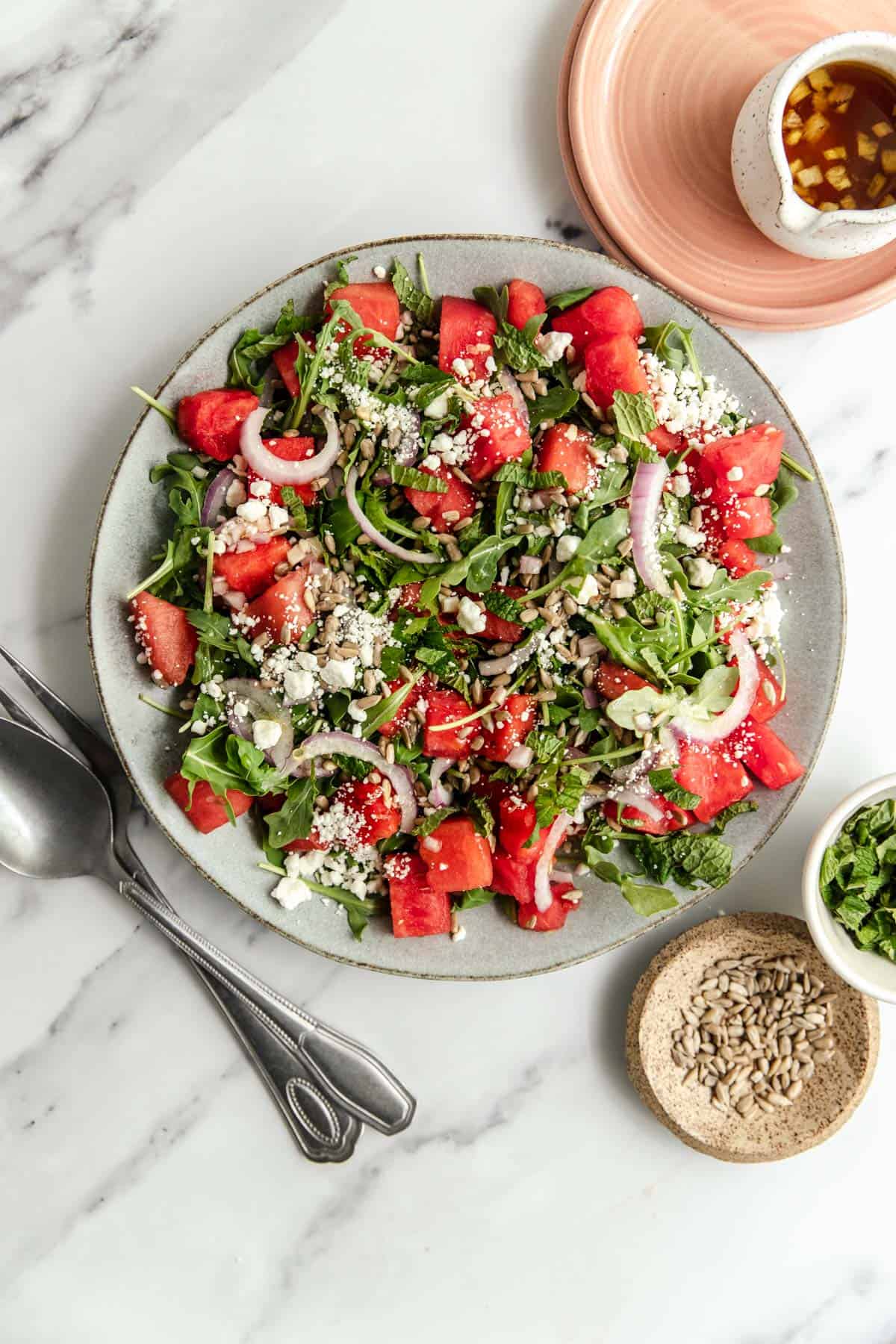 Fresh Watermelon Salad With Feta - Erin Lives Whole