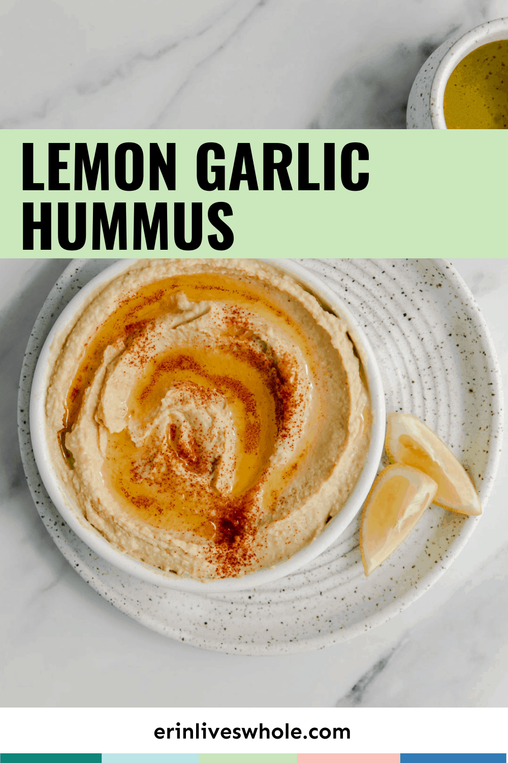 Lemon Garlic Hummus - Erin Lives Whole