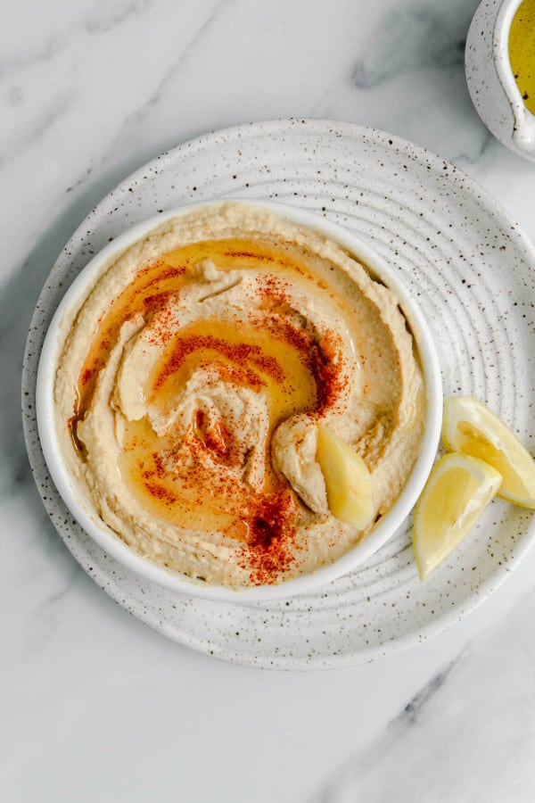 Lemon Garlic Hummus - Erin Lives Whole