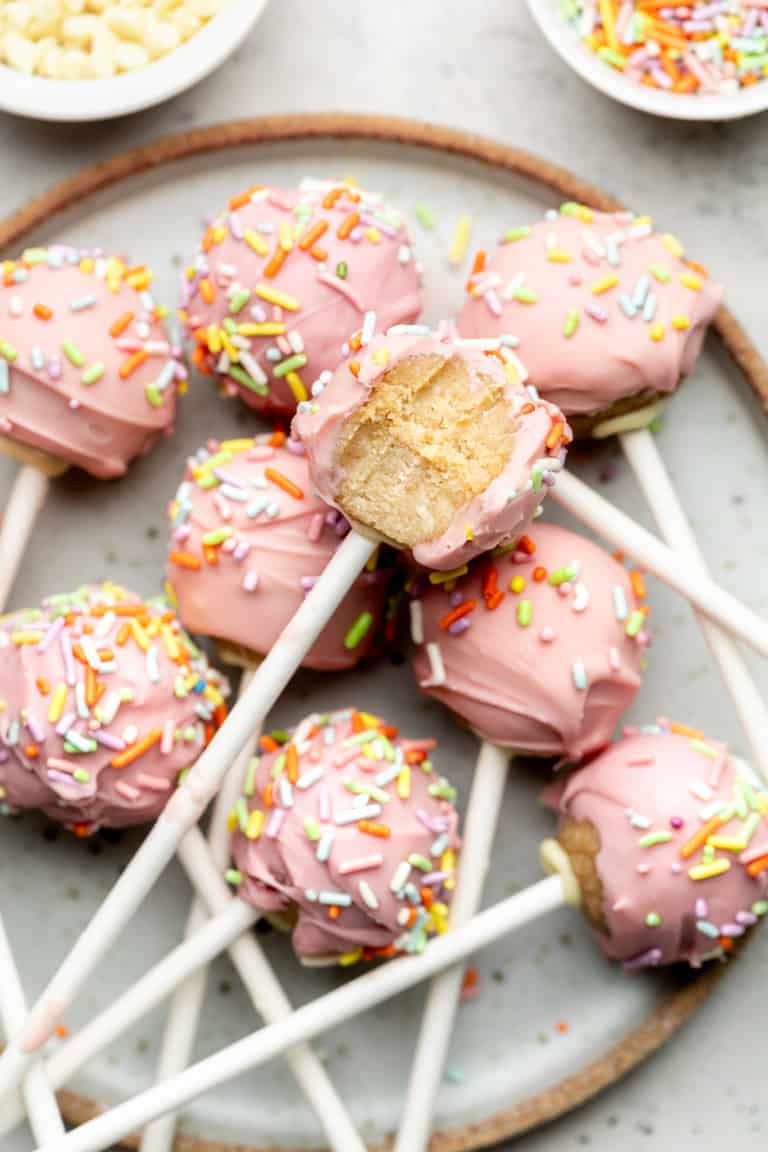 Healthy Cake Pops (Gluten Free) - Erin Lives Whole