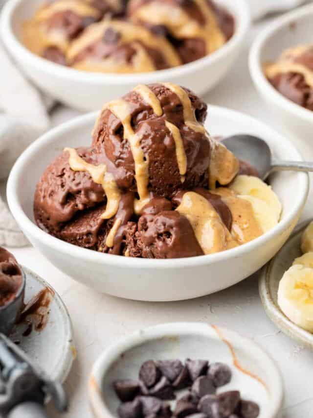 Chocolate Peanut Butter Coconut Ice Cream - Erin Lives Whole
