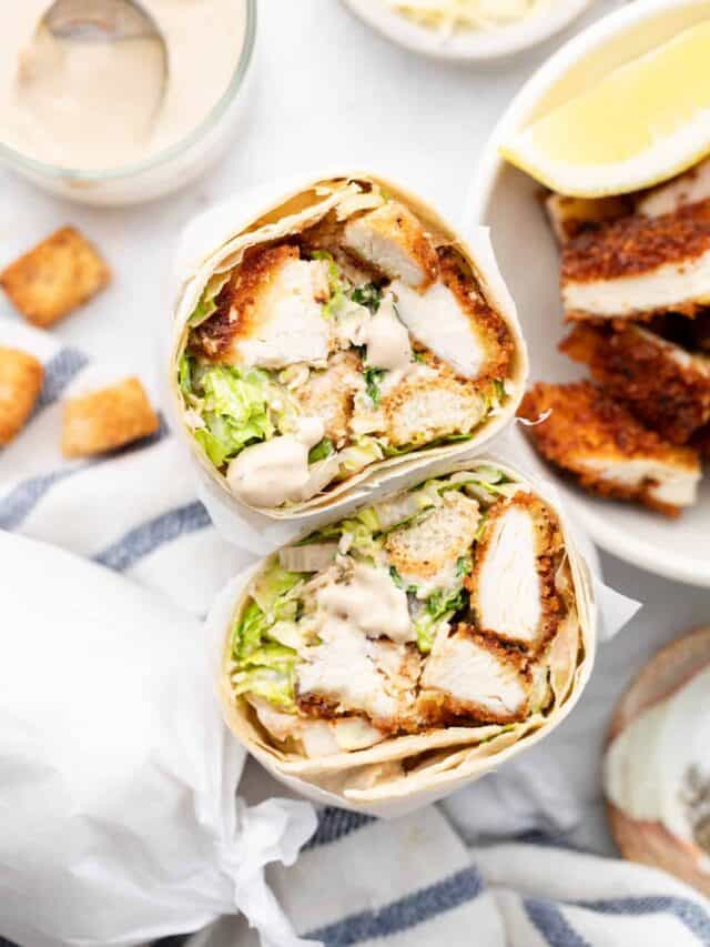 Chicken Caesar Wrap Recipe - Erin Lives Whole