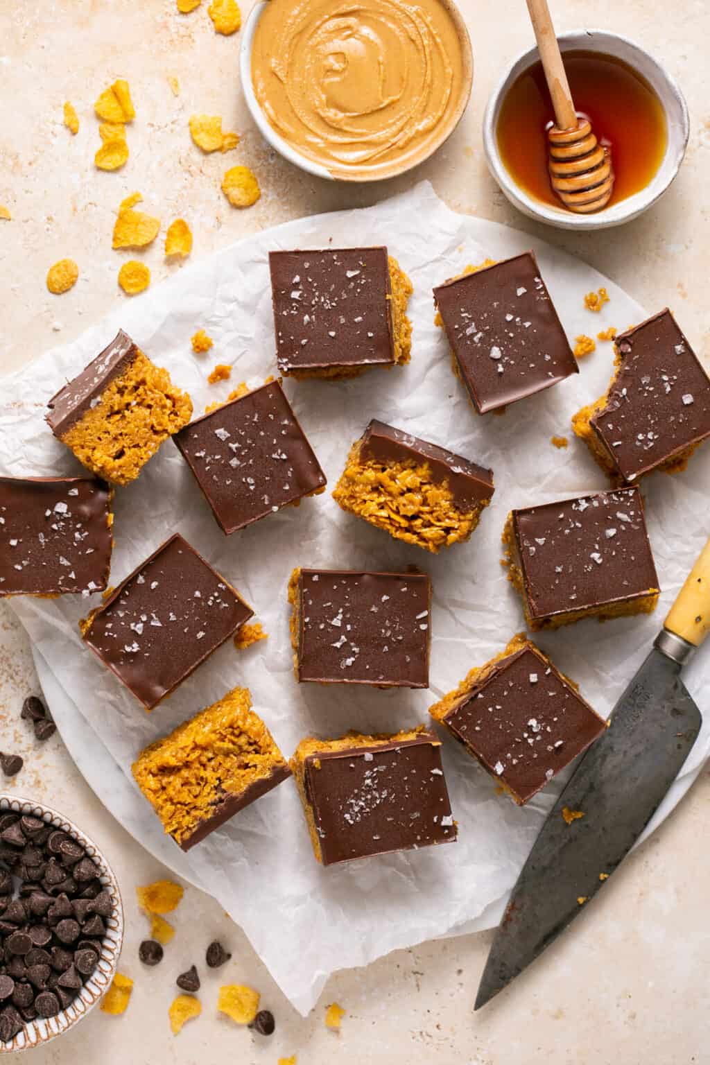 Peanut Butter Cornflake Bars - Erin Lives Whole