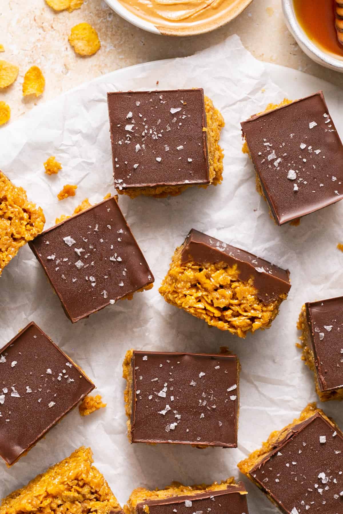 Peanut Butter Cornflake Bars - Erin Lives Whole
