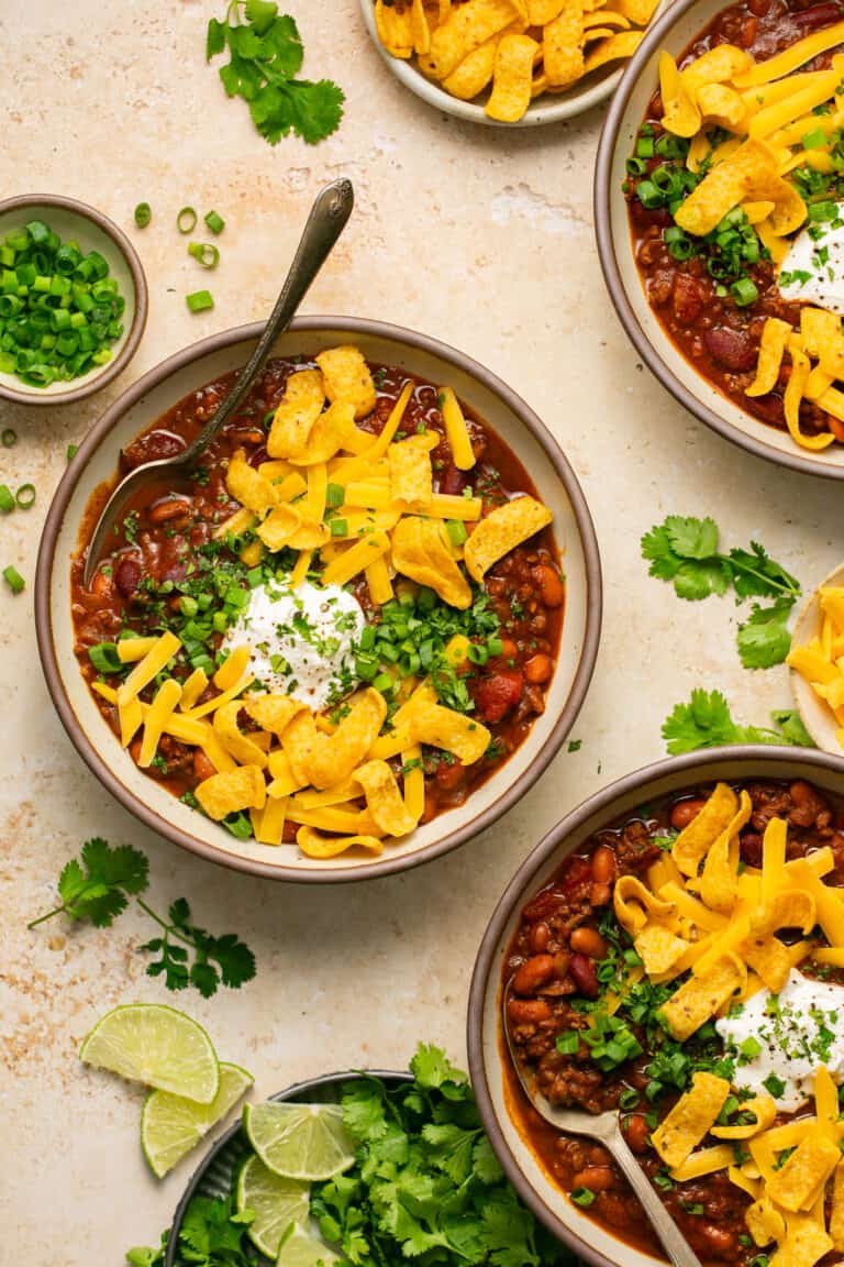 Classic Ground Beef Chili Recipe - Erin Lives Whole