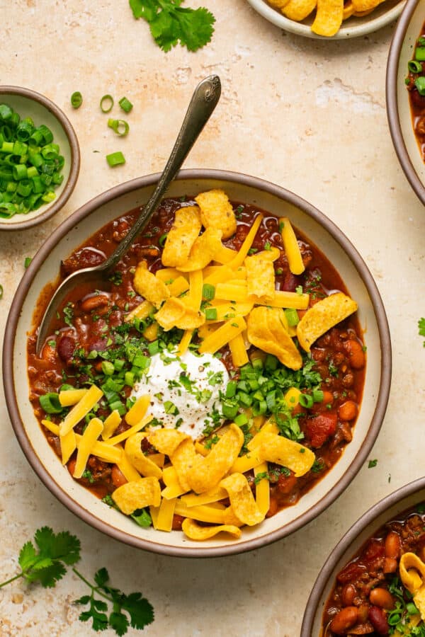 Classic Ground Beef Chili Recipe - Erin Lives Whole