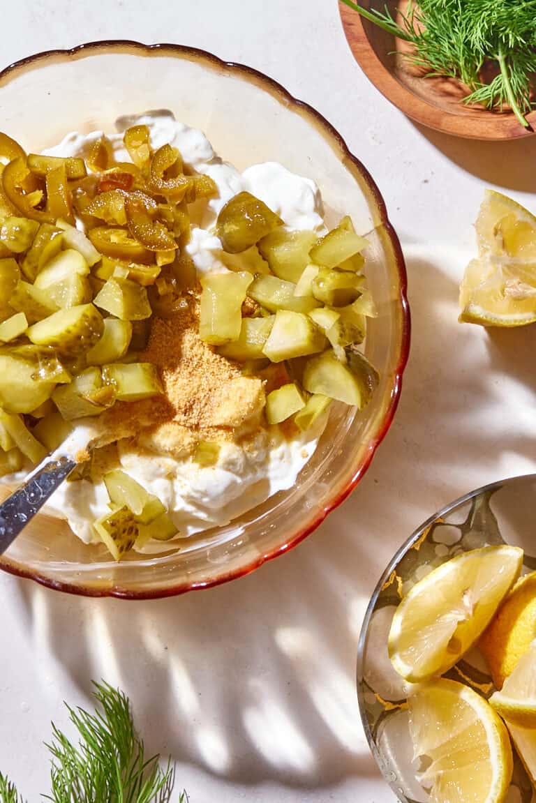 Easy Dill Pickle Dip - Erin Lives Whole