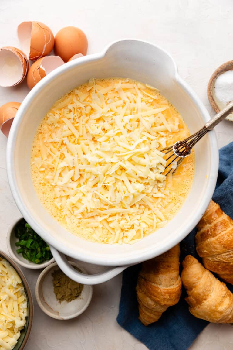 Croissant Breakfast Casserole Recipe - Erin Lives Whole
