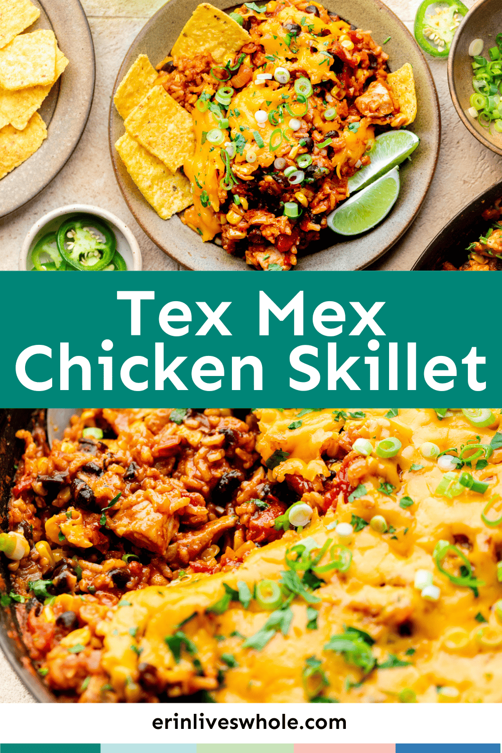 Tex Mex Chicken Skillet Recipe - Erin Lives Whole