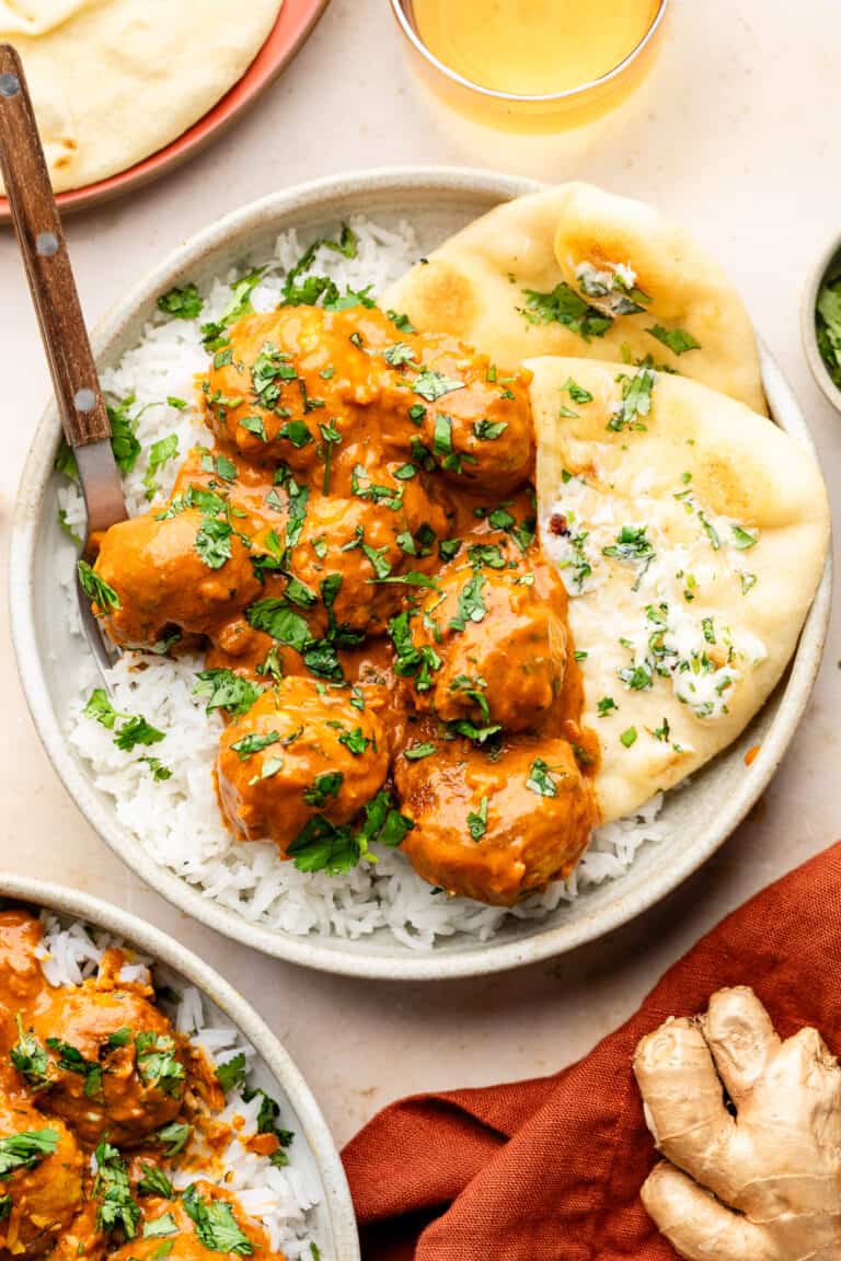 Butter Chicken Meatballs - Erin Lives Whole