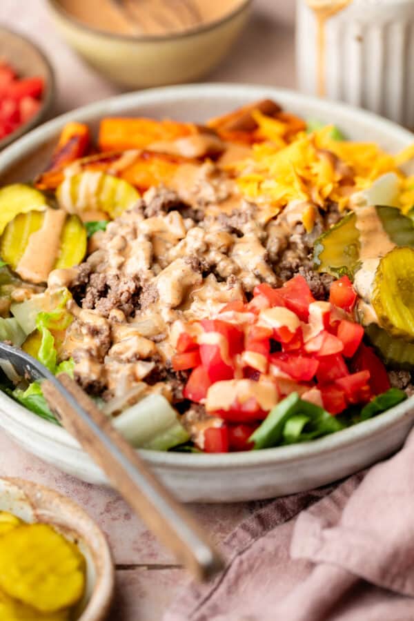Beef Burger Bowl Recipe - Erin Lives Whole