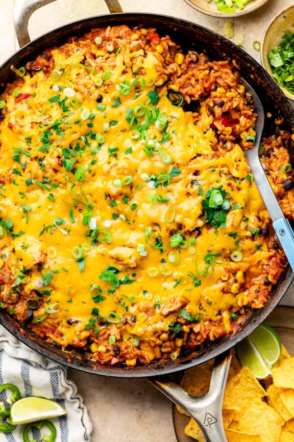 Tex Mex Chicken Skillet Recipe - Erin Lives Whole