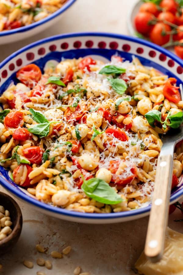 Caprese Orzo Salad - Erin Lives Whole