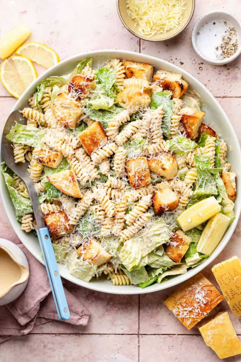 Caesar Pasta Salad - Erin Lives Whole