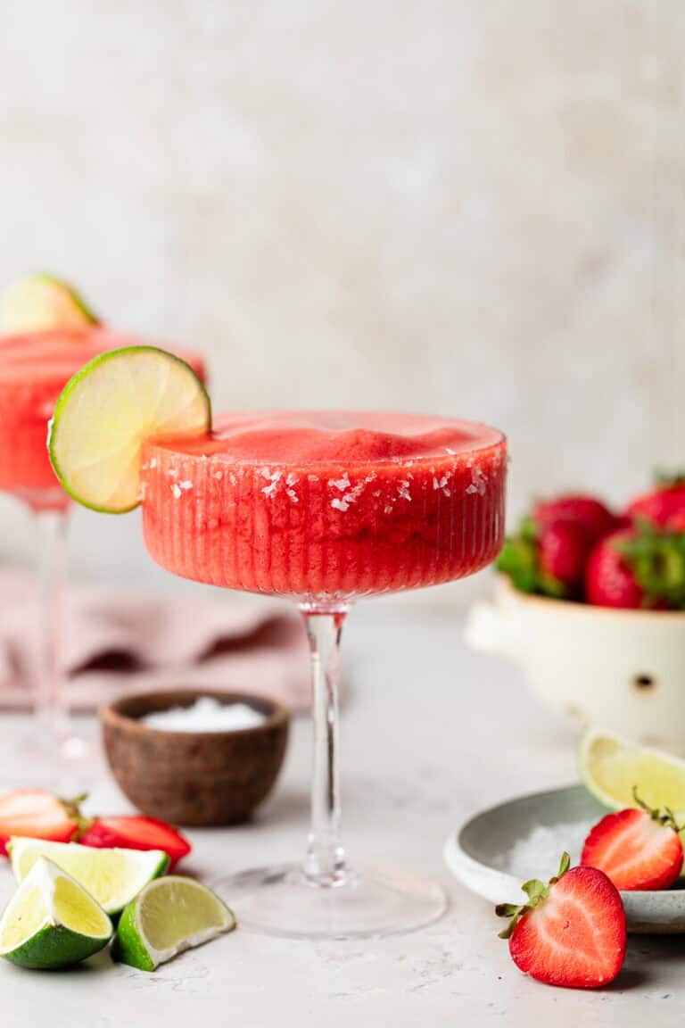 Frozen Strawberry Margarita Mocktail - Erin Lives Whole