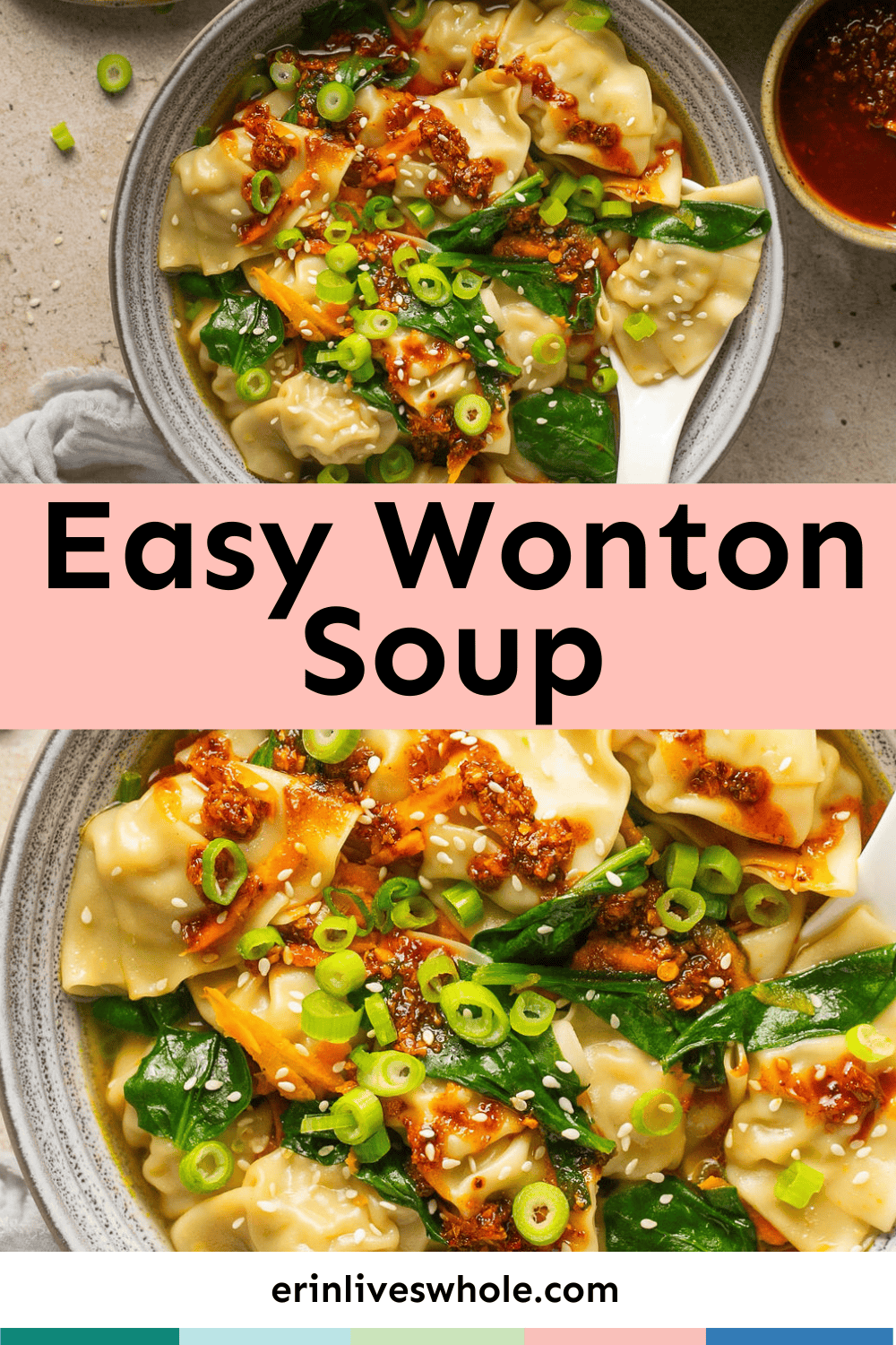 Easy Wonton Soup - Erin Lives Whole