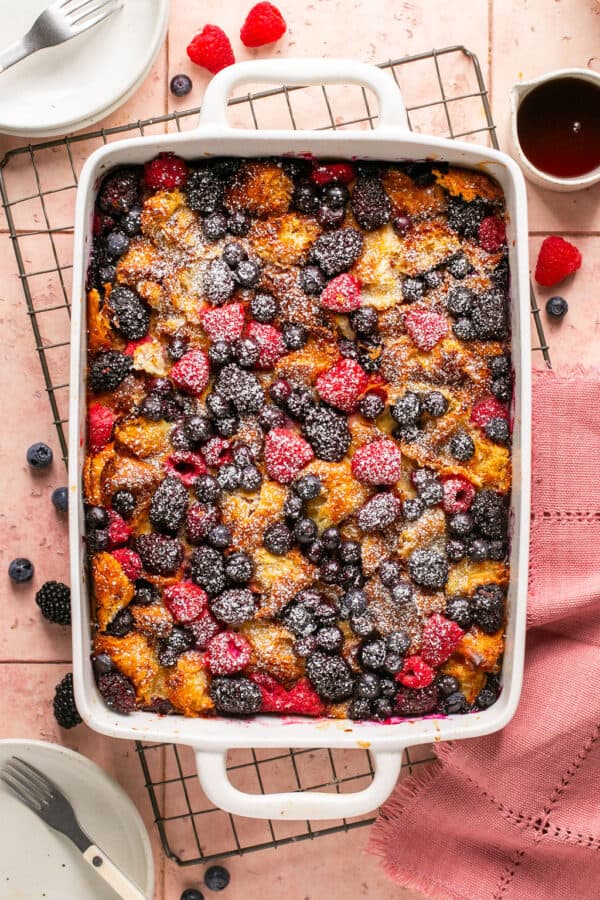 Sweet Croissant Breakfast Casserole - Erin Lives Whole