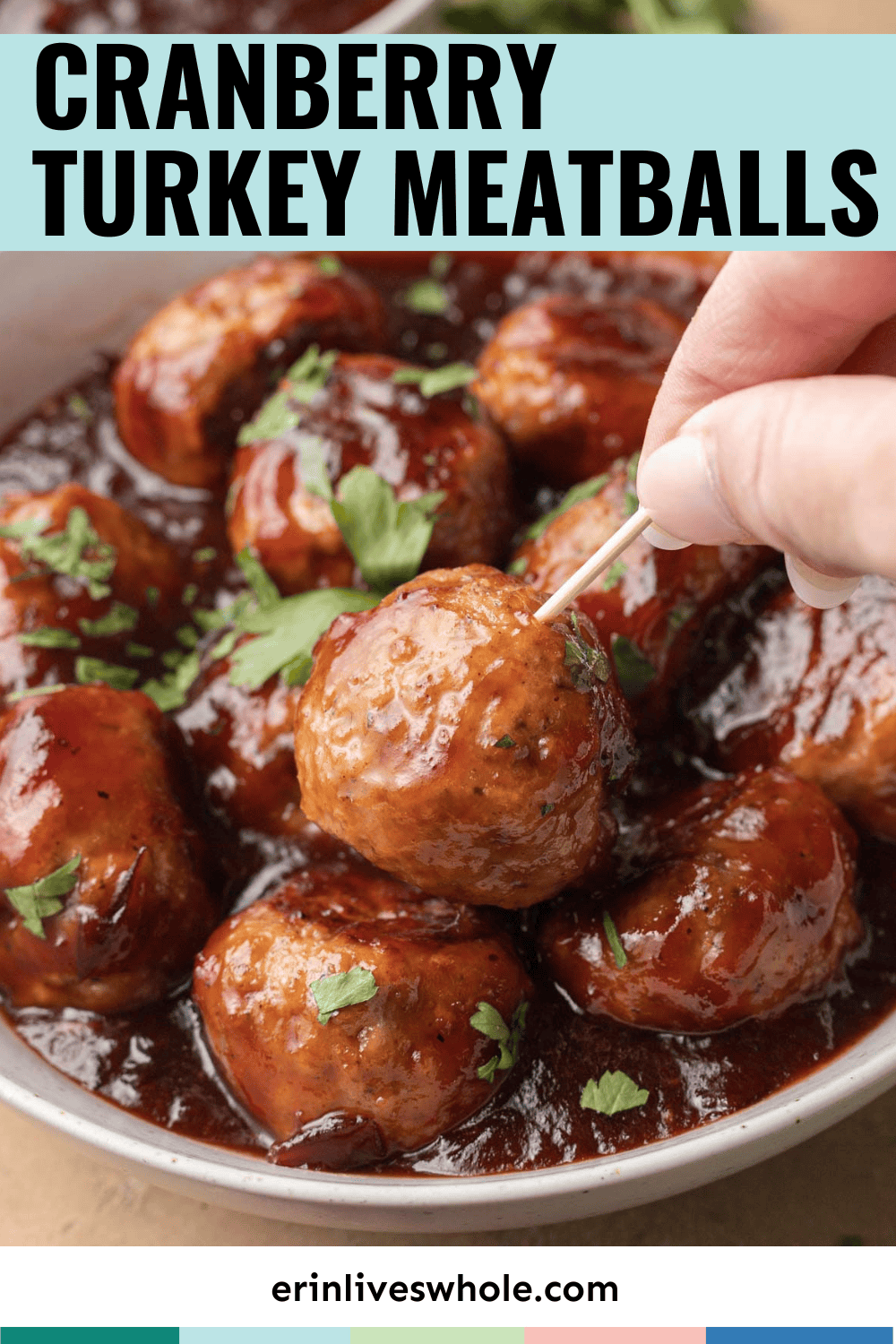 Cranberry Turkey Meatballs - Erin Lives Whole
