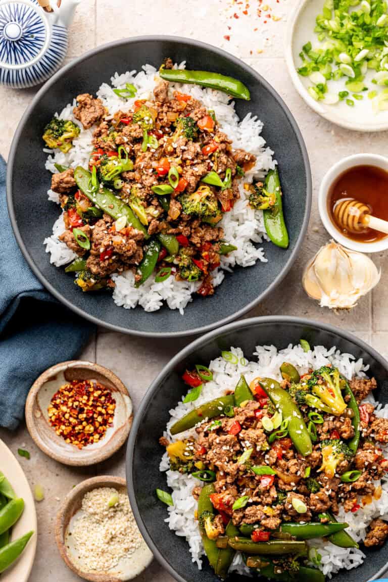 Teriyaki Beef Bowls - Erin Lives Whole