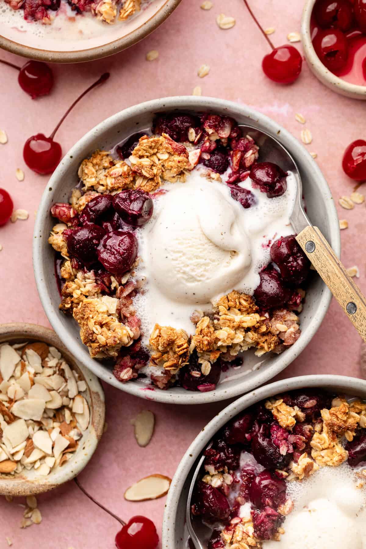 Almond Cherry Crisp Recipe - Erin Lives Whole