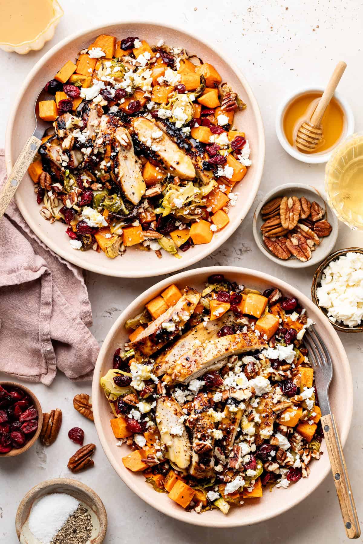 Fall Harvest Bowl Recipe with Chicken - Erin Lives Whole