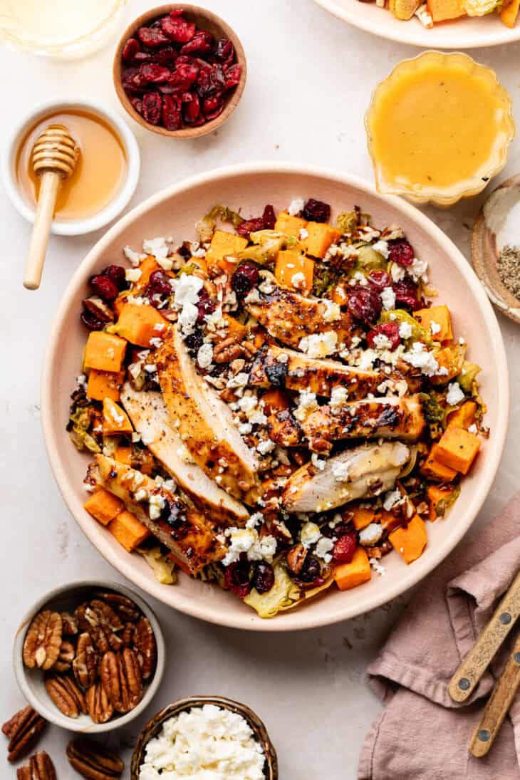 Fall Harvest Bowl Recipe with Chicken - Erin Lives Whole
